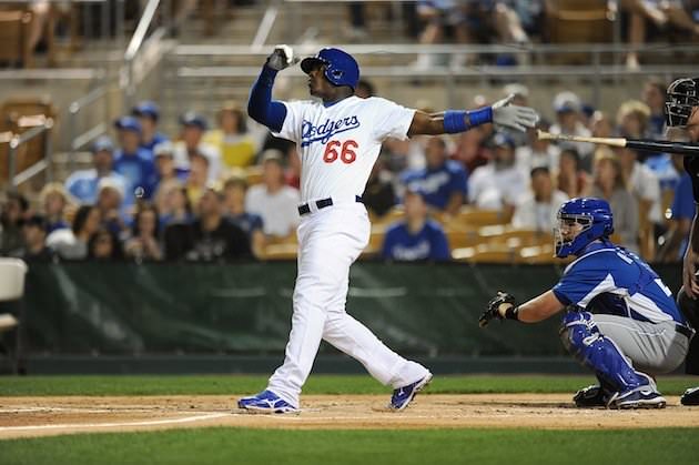 Yasiel Puig returns to field, Mattingly downplays weight - Canada ...