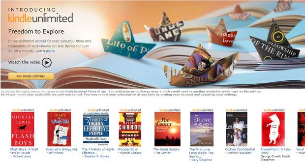 US : Amazon launches Kindle Unlimited e-book service - Canada Journal ...