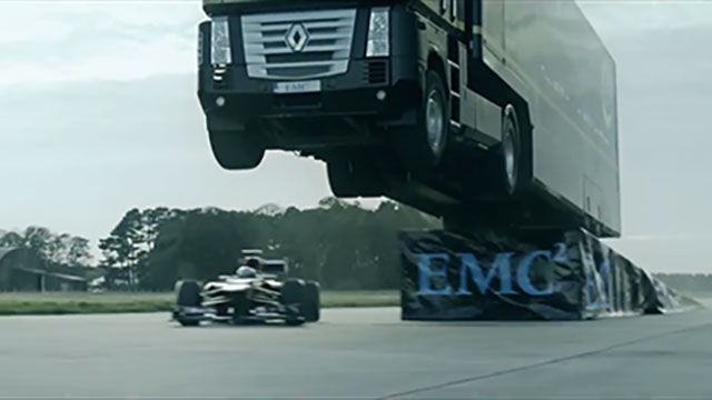 Semi Jump Record - Video: Big rig jumps F1 car, sets record - Canada ...