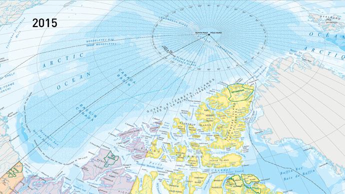 Arctic sea ice gains can be seen on new government map of Canada (Photo ...